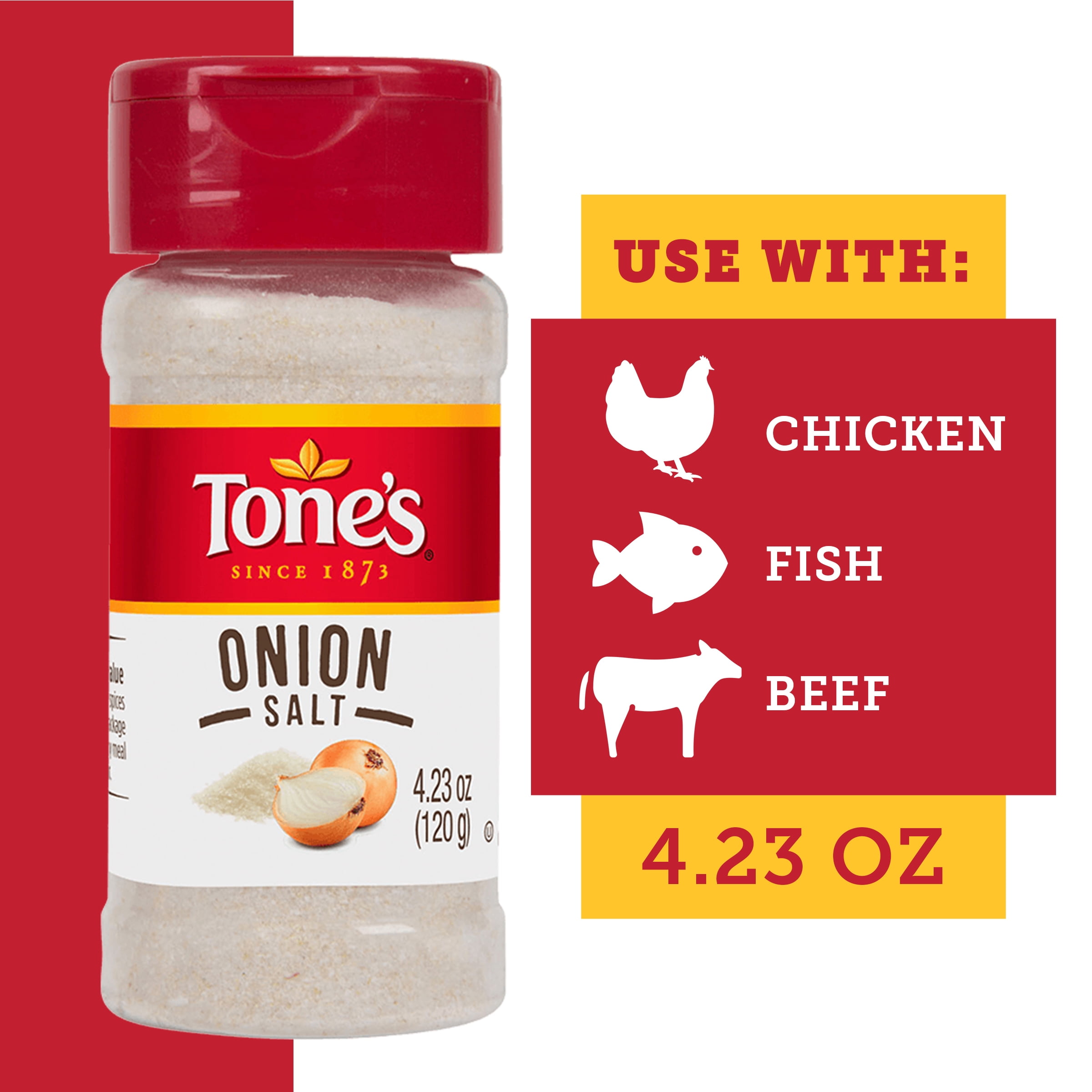 Tone's Onion Salt, 4.23 oz - Walmart.com