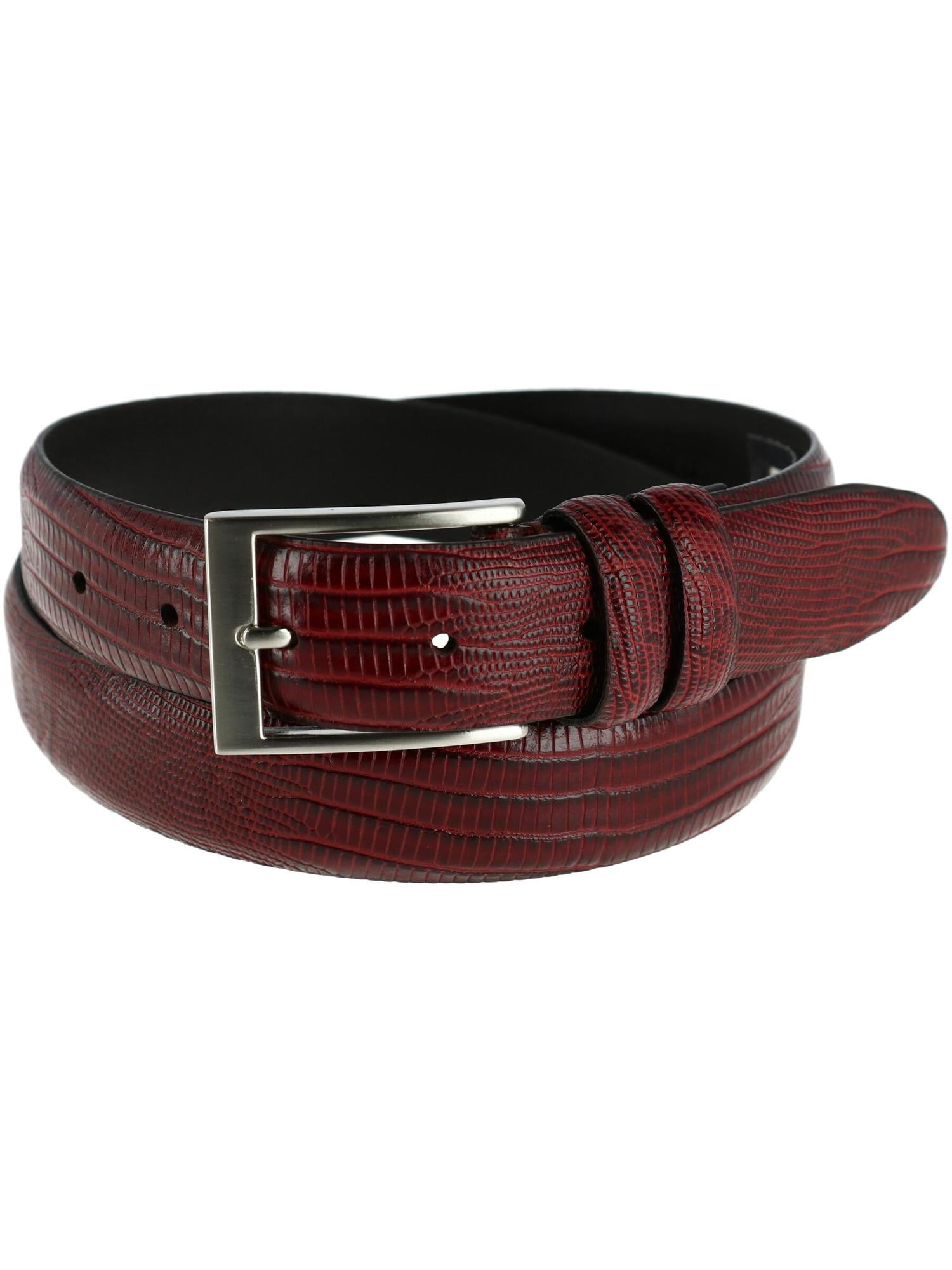 Toneka Leather Lizard Print Belt (Men Big & Tall) - Walmart.com