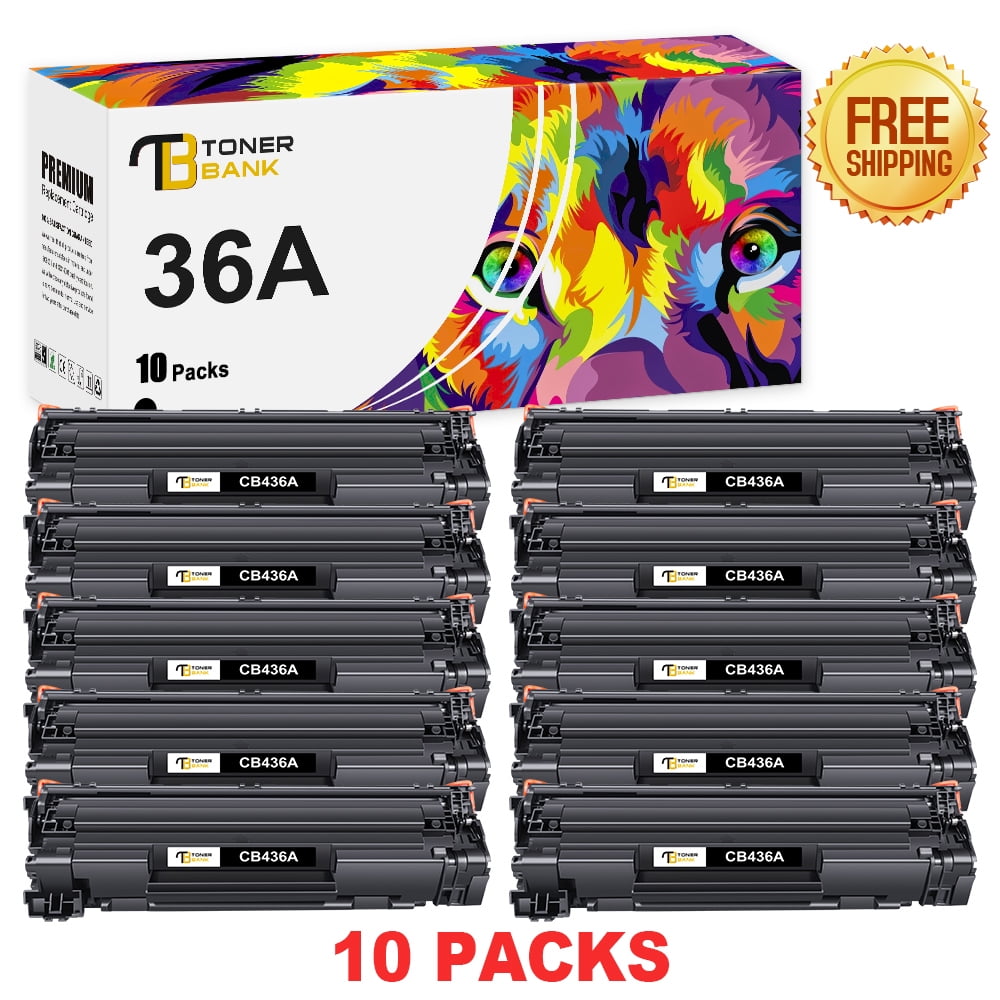 Toner Bank 10-Pack 36A Toner Cartridge High Yield Compatible for HP ...