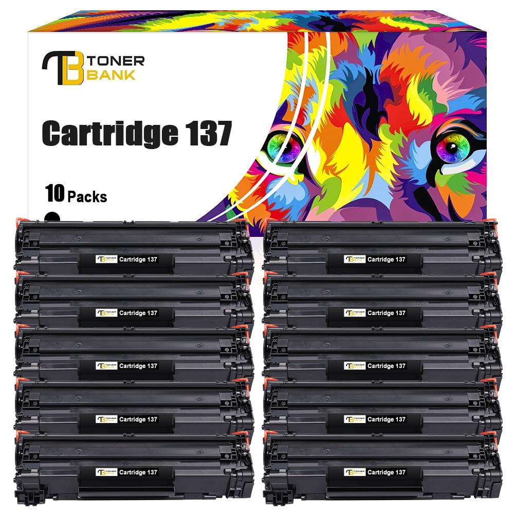 Toner Bank 10-Pack Compatible 137 Black Toner Cartridge for Canon ...