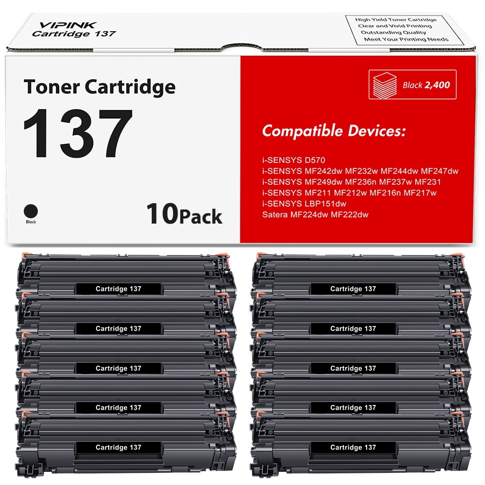 Toner Bank 10-Pack, Black Toner for Canon i-SENSYS MF227dw, MF232w ...