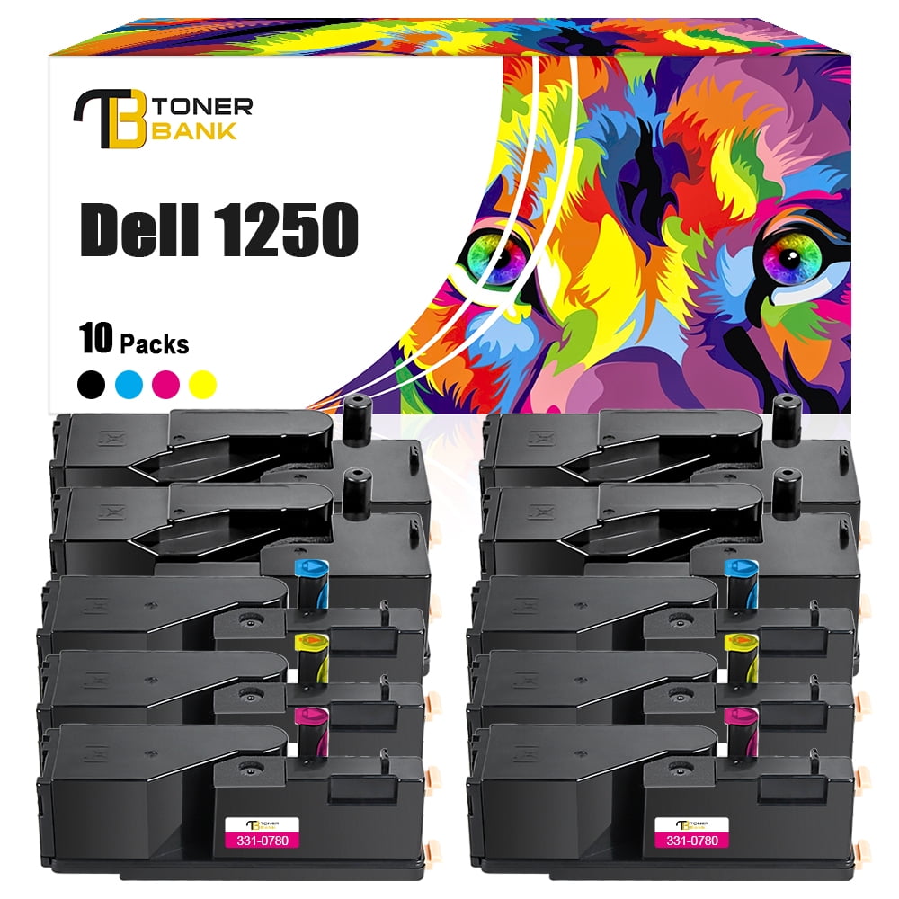 Toner Bank 10-Pack Compatible for Dell 1250 Toner Replacement for Dell ...