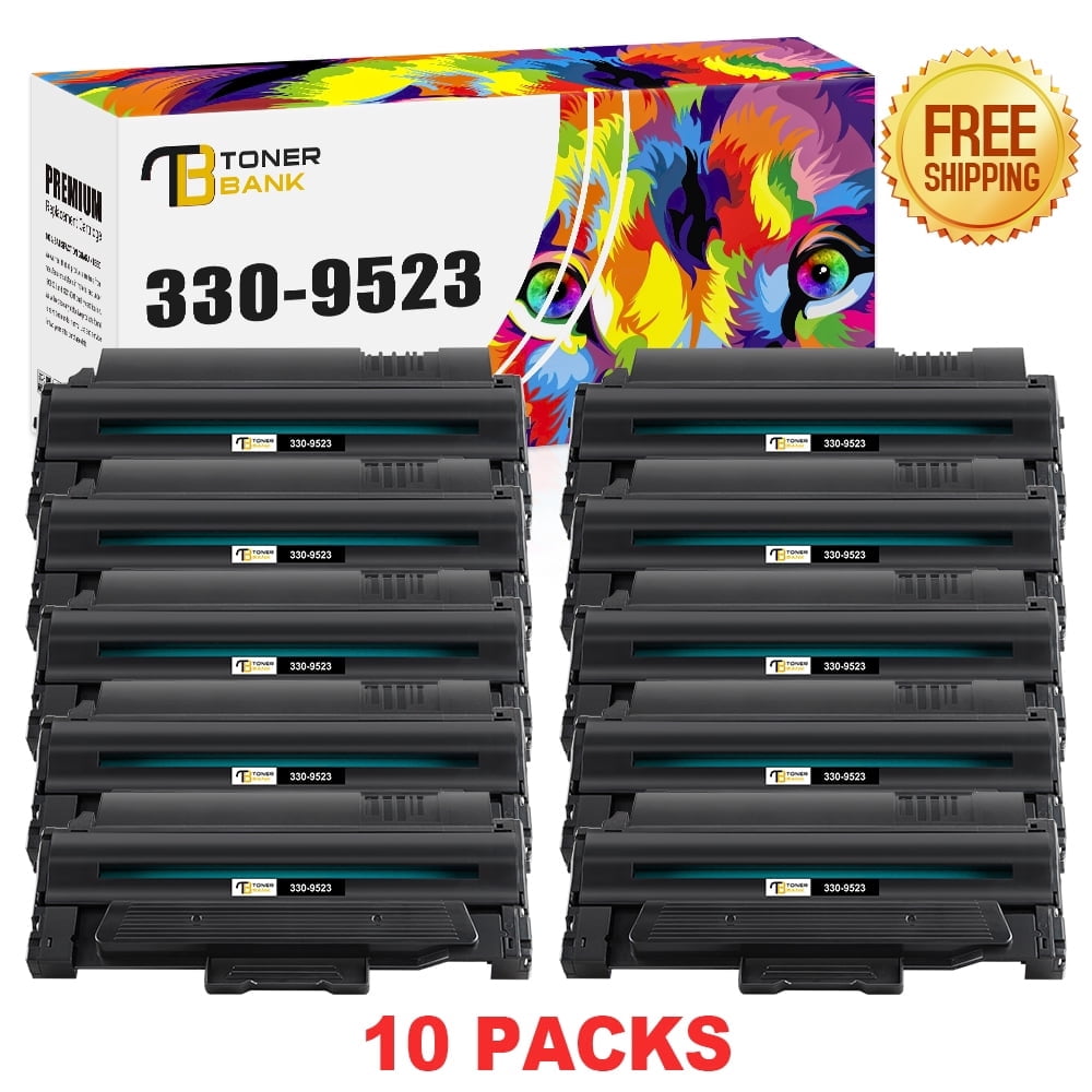 Toner Bank 10-Pack Compatible for Dell Toner Cartridge Dell 330-9523 ...