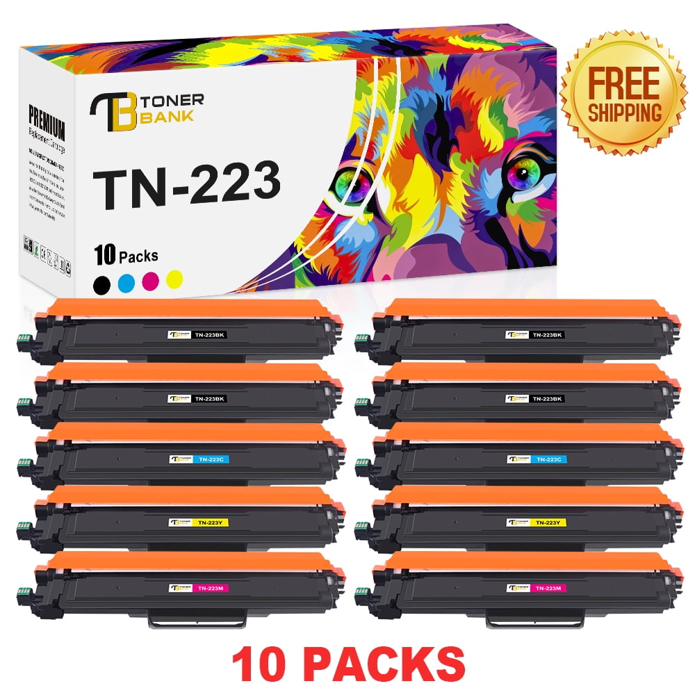 Toner Bank 10 Packs Compatible Toner Cartridge for Brother TN-223 HL ...