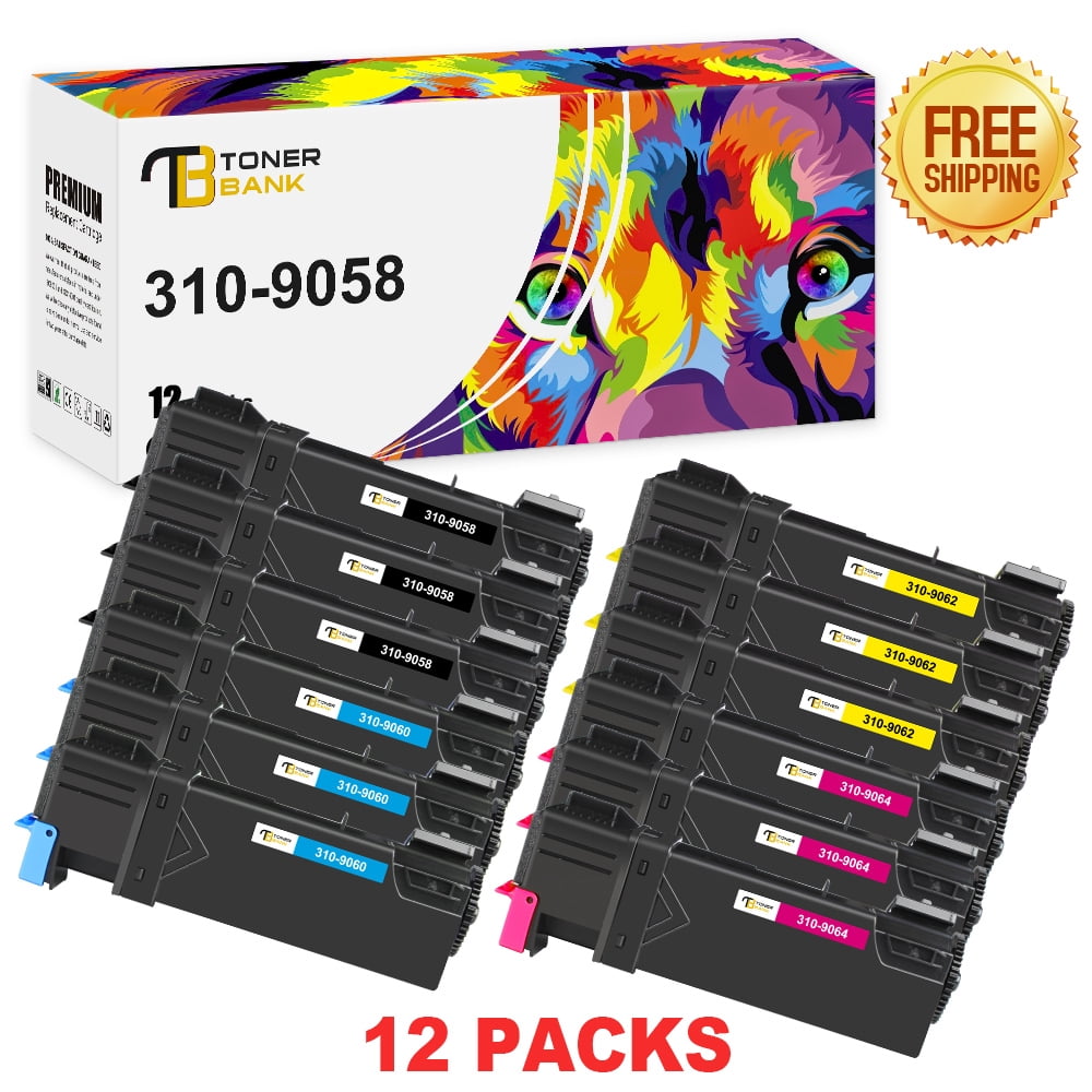 Toner Bank 12-Pack Compatible Toner Cartridge Replacement for Dell 310 ...