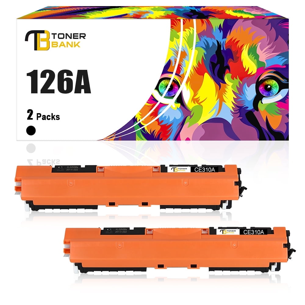 Toner Bank 2-Pack Compatible 126A Toner Cartridge for HP CE310A 126A ...