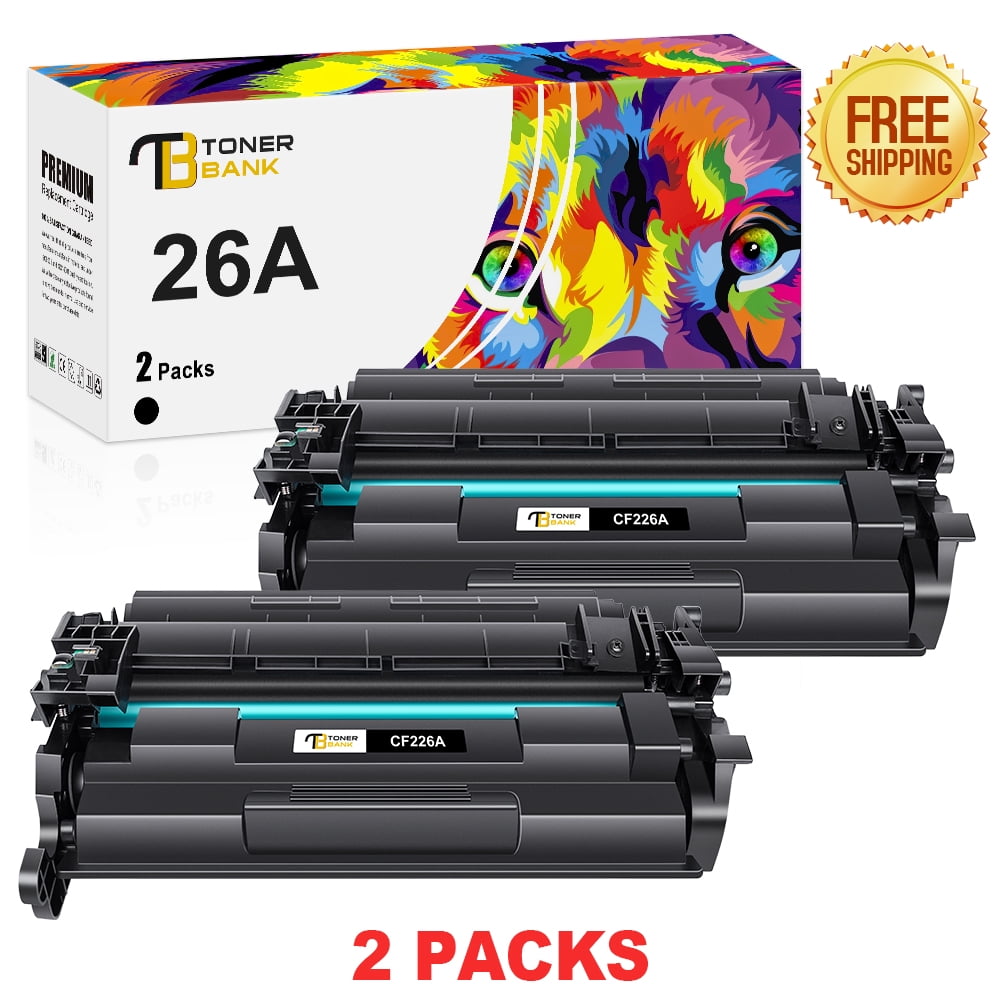 Toner Bank 2-Pack Compatible Toner Cartridge for HP 26A CF226A LaserJet ...