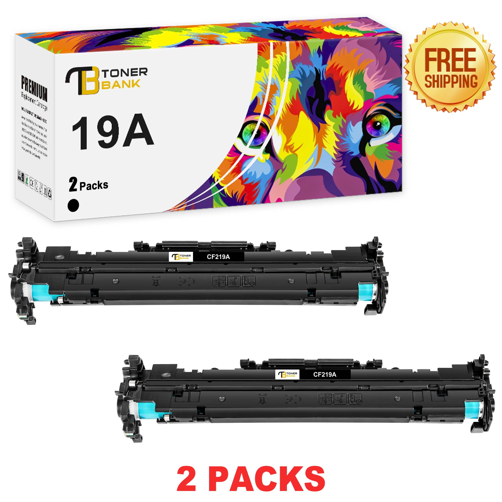Toner Bank 2-Pack Compatible Drum Unit 19A for HP CF219A LaserJet Pro ...