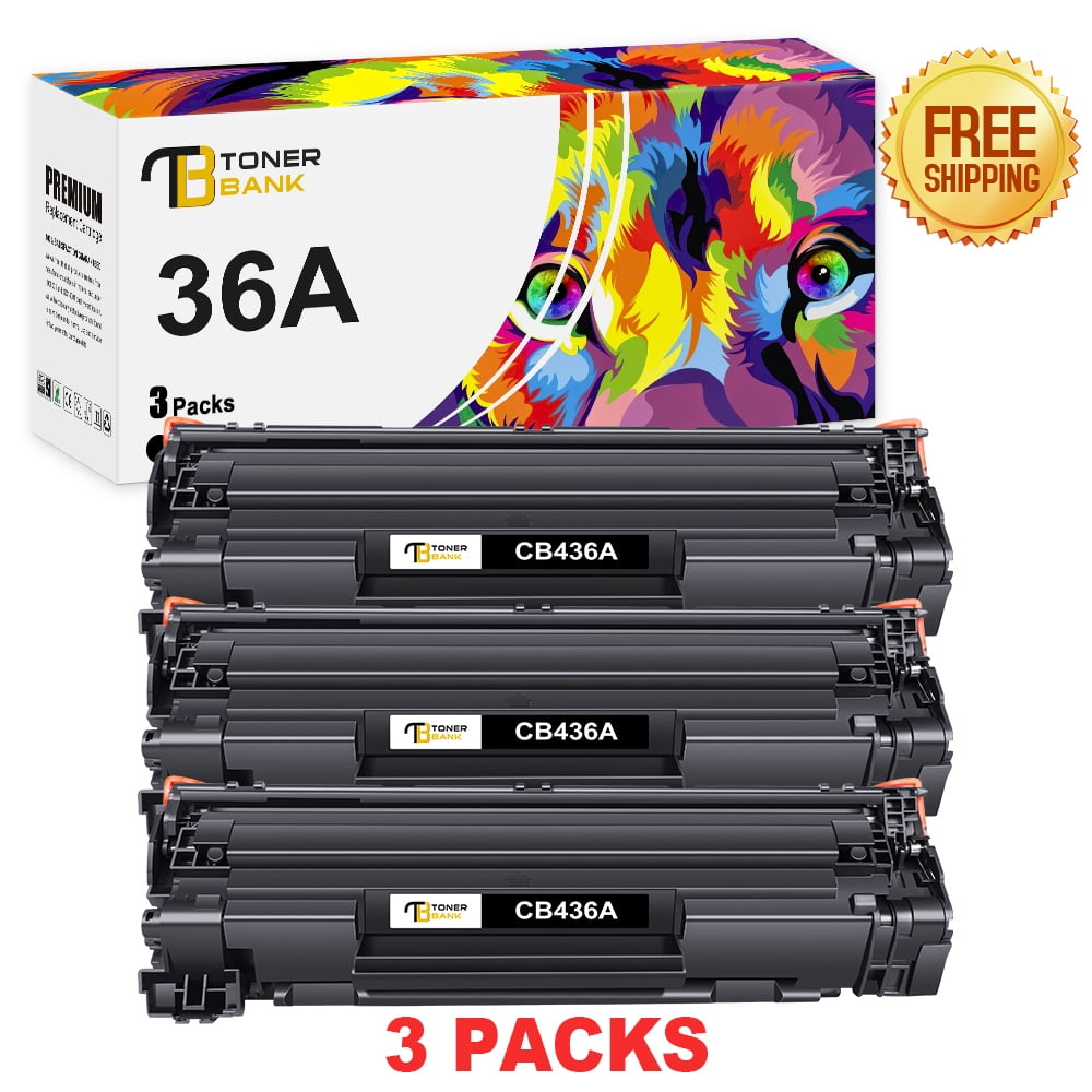 Toner Bank 3-Pack 36A Toner Cartridge High Yield Compatible for HP ...