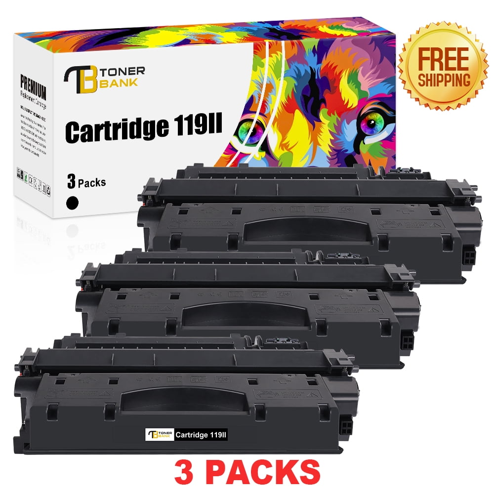 Toner Bank 3-Pack Compatible Toner Cartridge for Canon 119 119II Image ...