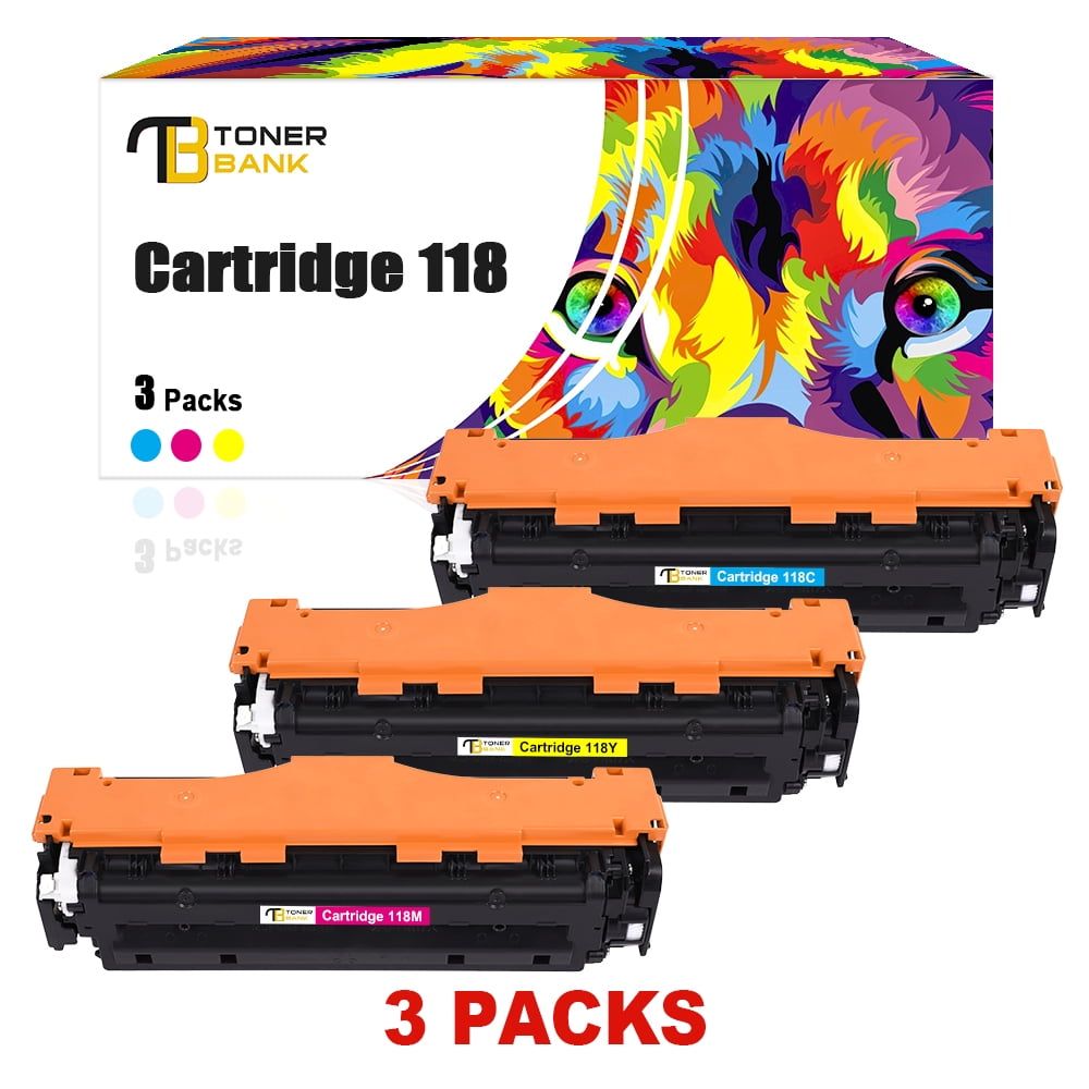 Toner Bank 3-Pack Compatible Toner Cartridge for Canon 118 CRG-118 ...