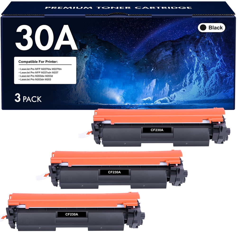 VIPink 30A CF230A Toner Cartridge Compatible for HP CF230A 30A CF230X 30X LaserJet M203dw ...