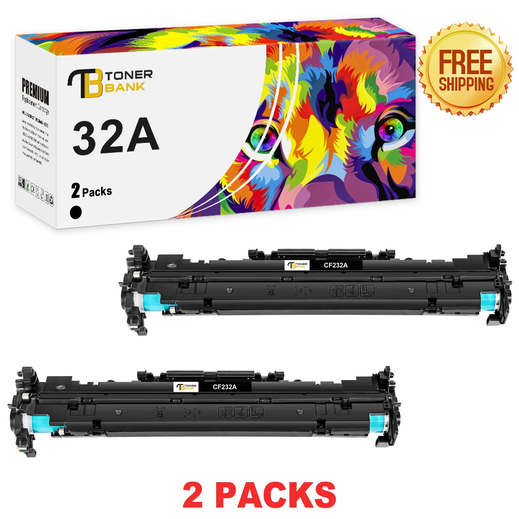 Toner Bank 32A CF232A Drum Unit 2 Pack Compatible for HP 32A CF232A ...
