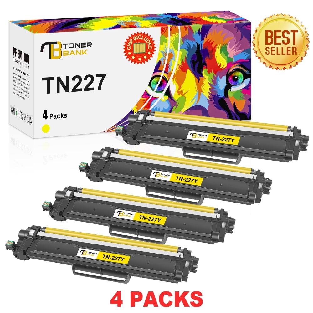 Toner Bank 4-Pack Compatible Toner Cartridge for Brother TN-227 HL ...