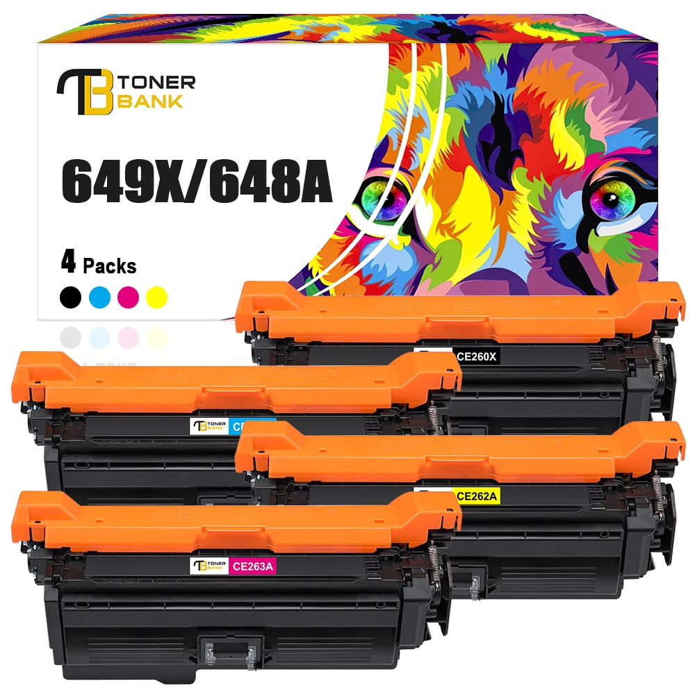 Toner Bank 4-Pack Compatible Toner Cartridge Replacement for HP CE260X ...