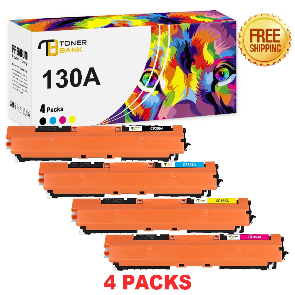 130A Toner Cartridge 4 Pack Compatible for 130A Toner Cartridge CF350A ...