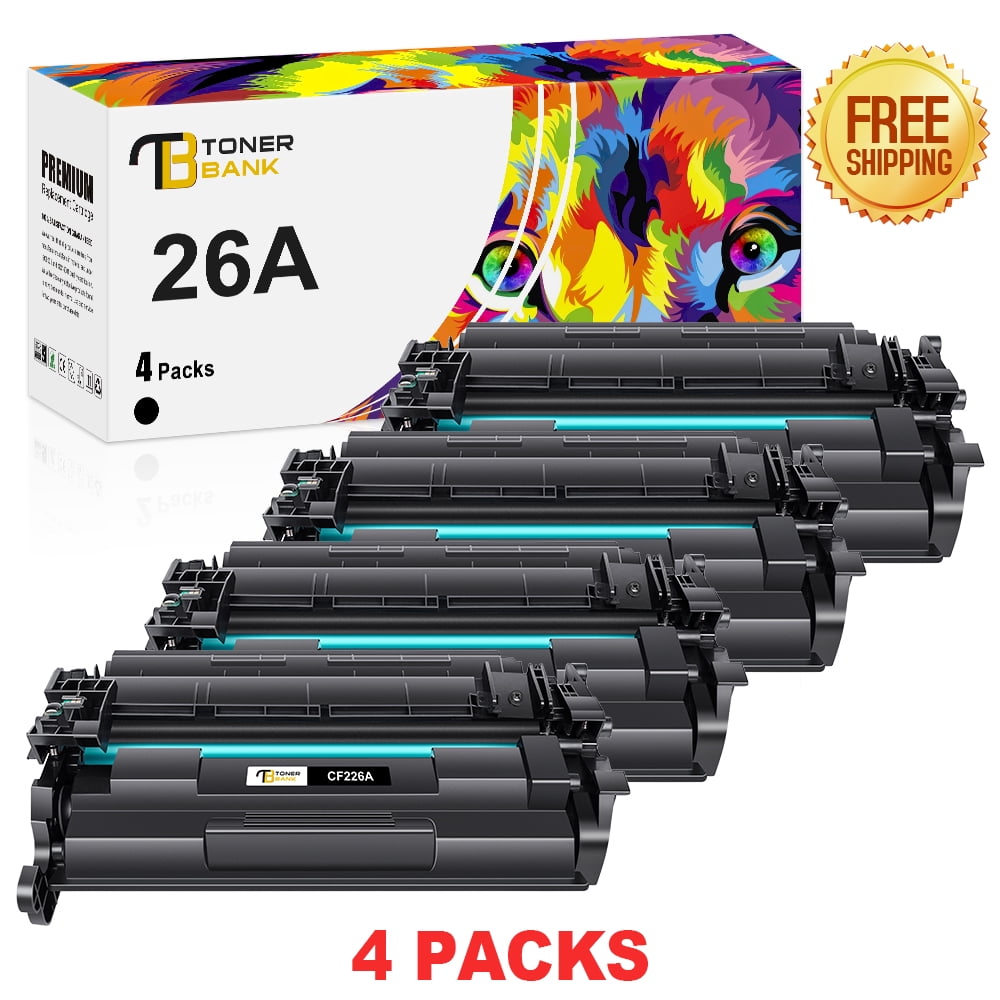 Toner Bank 4-Pack Compatible Toner Replacement for HP CF226A LaserJet ...