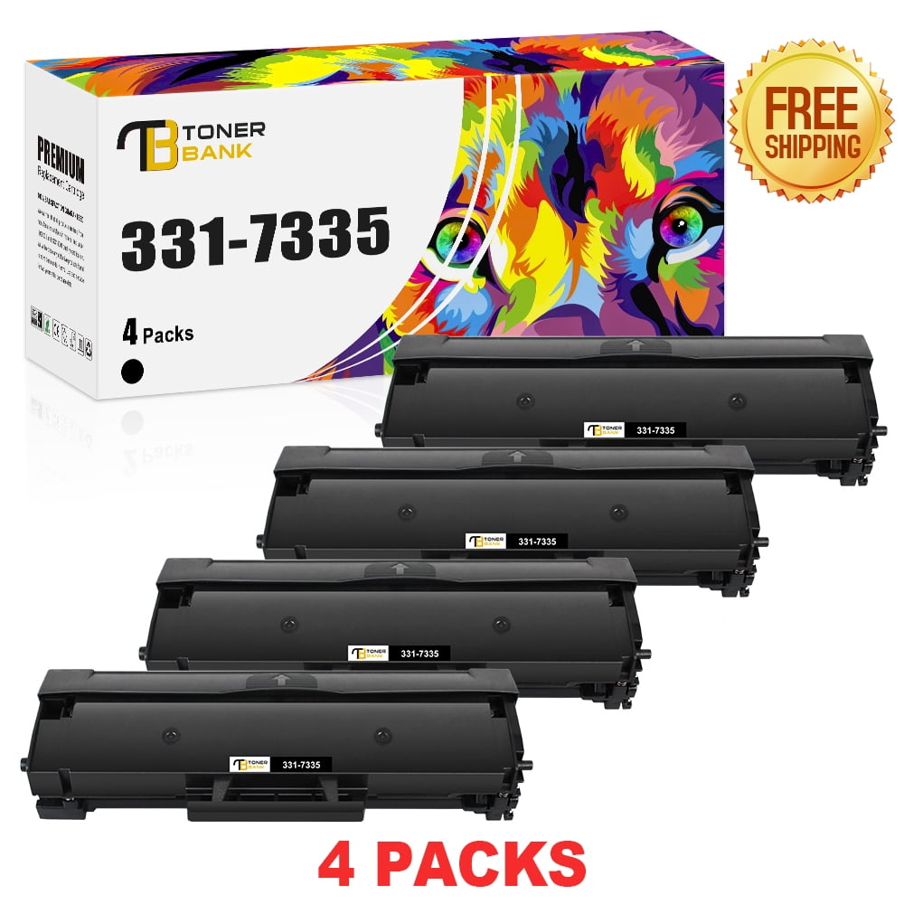 Toner Bank 4-Pack Compatible Toner for Dell 331-7335 B1160W B1160 Work ...