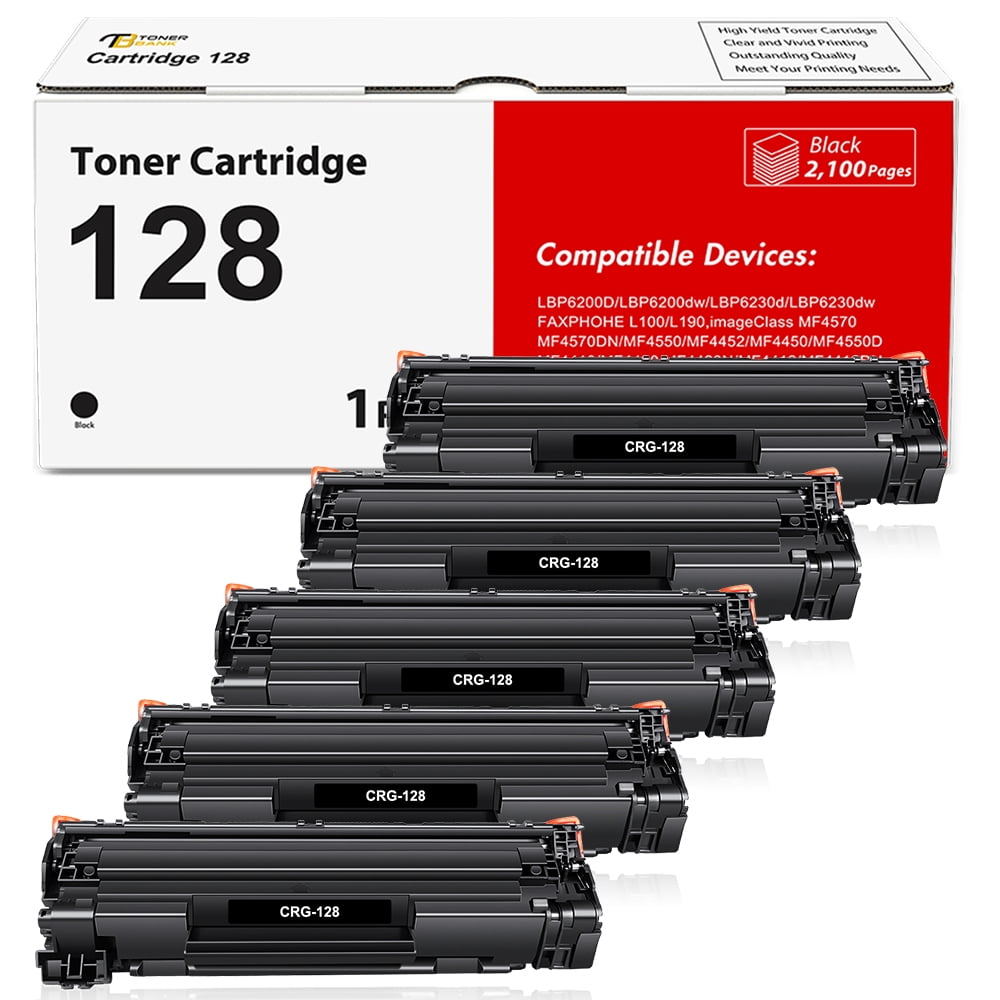 128 Black Toner Cartridges Compatible for Canon 128 CRG128 CRG 128 ...