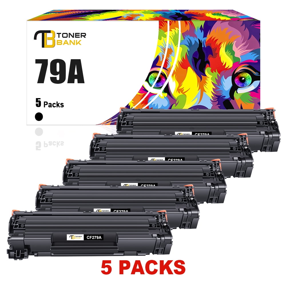 Toner Bank 5-Pack Compatible Toner for HP CF279A 79A LaserJet Pro M12w ...