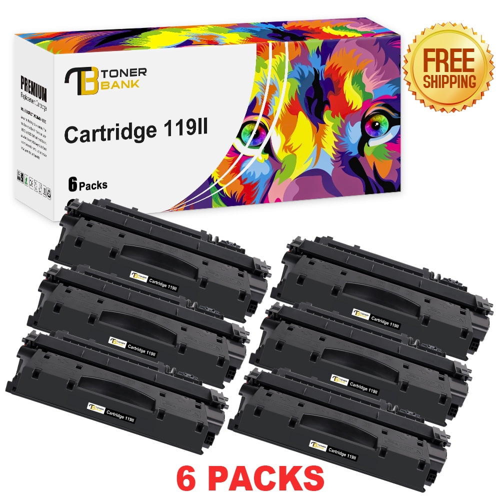 Toner Bank 6-Pack Compatible Toner for Canon 119 CRG-119 ImageClass ...