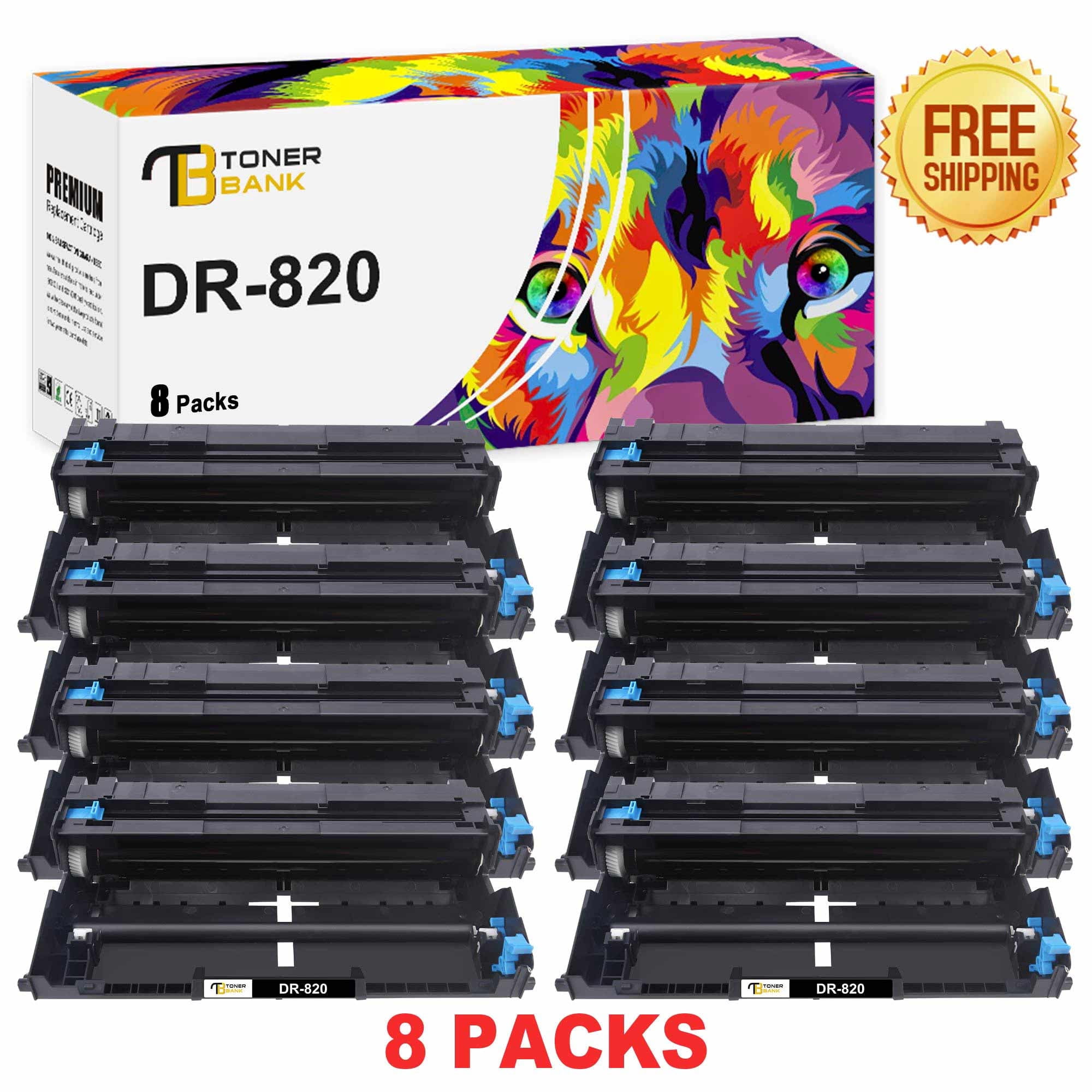 Toner Bank 8-Pack Compatible Drum Unit for Brother DR-820 HL-L6200DW ...