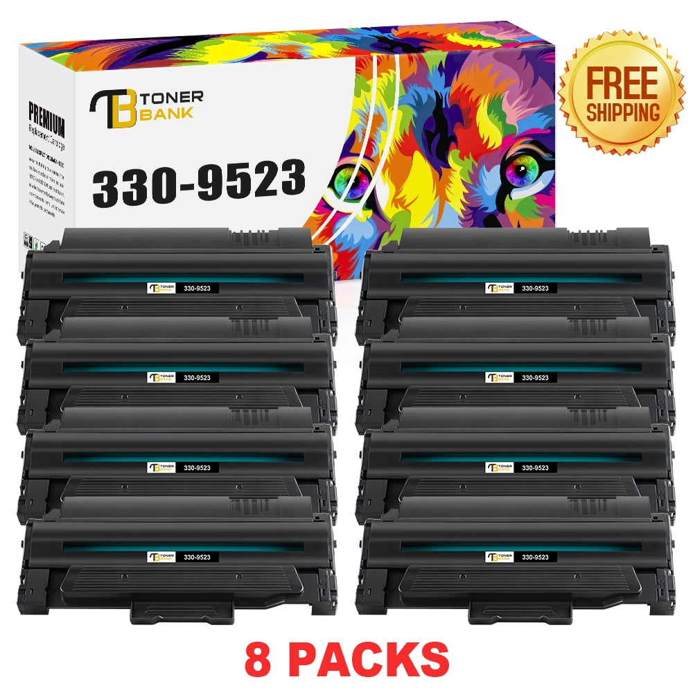 Toner Bank 8-Pack Compatible for DELL 1130 Toner Cartridges Dell 330 ...