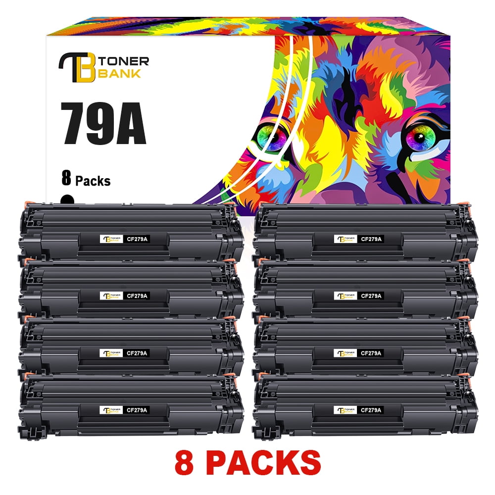 Toner Bank 8-Pack Compatible Toner for HP CF279A 79A LaserJet Pro M12w ...