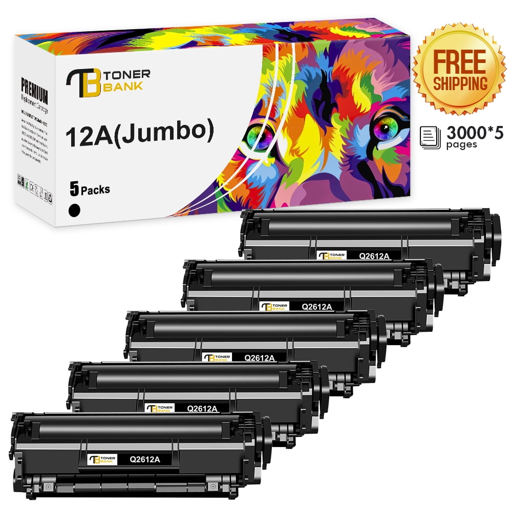 Toner Bank Compatible 12A Laser Toner for HP 12A Q2612A Black 3015 ...