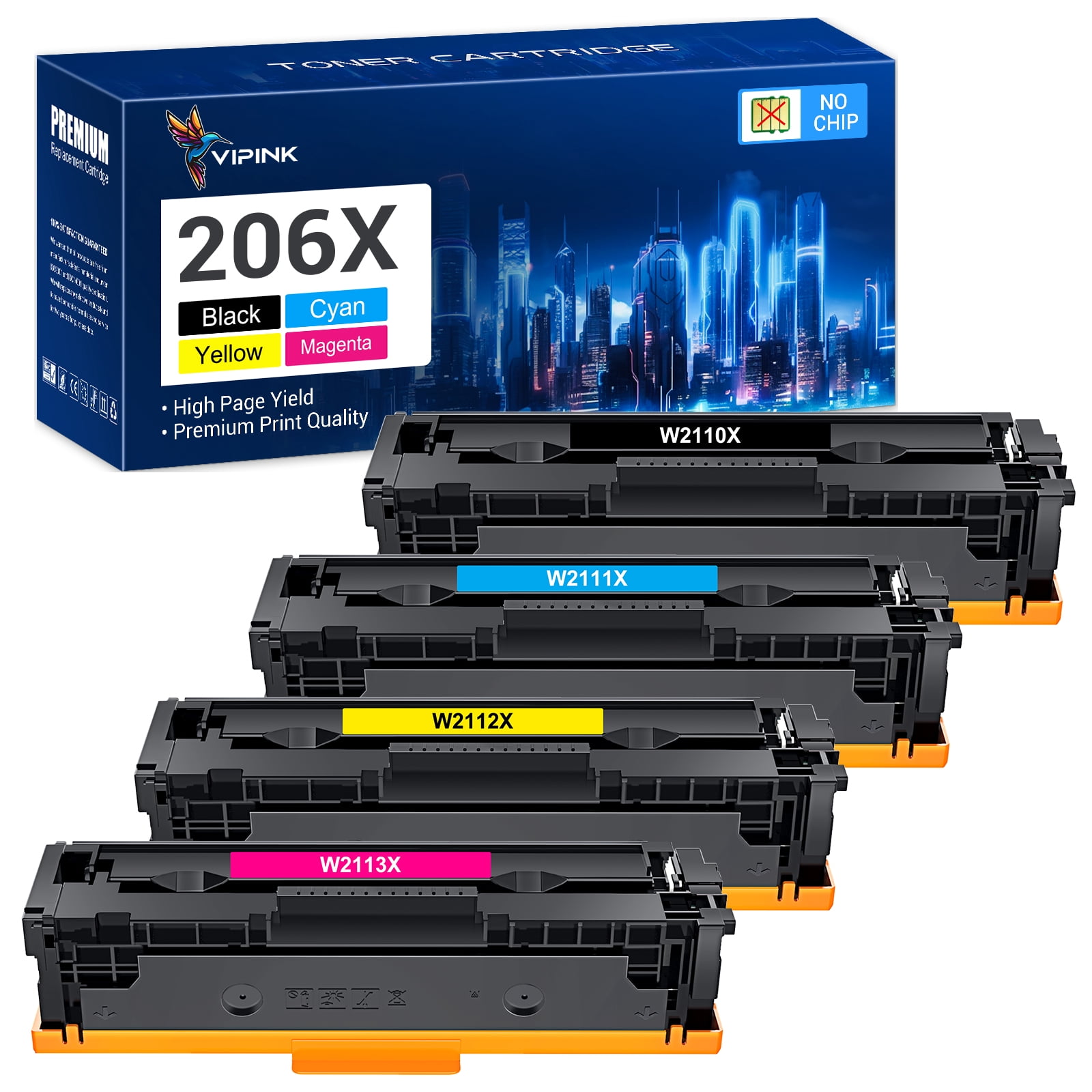 Free Shipping! Toner Bank Compatible 206X Toner Cartridge NO CHIP for ...