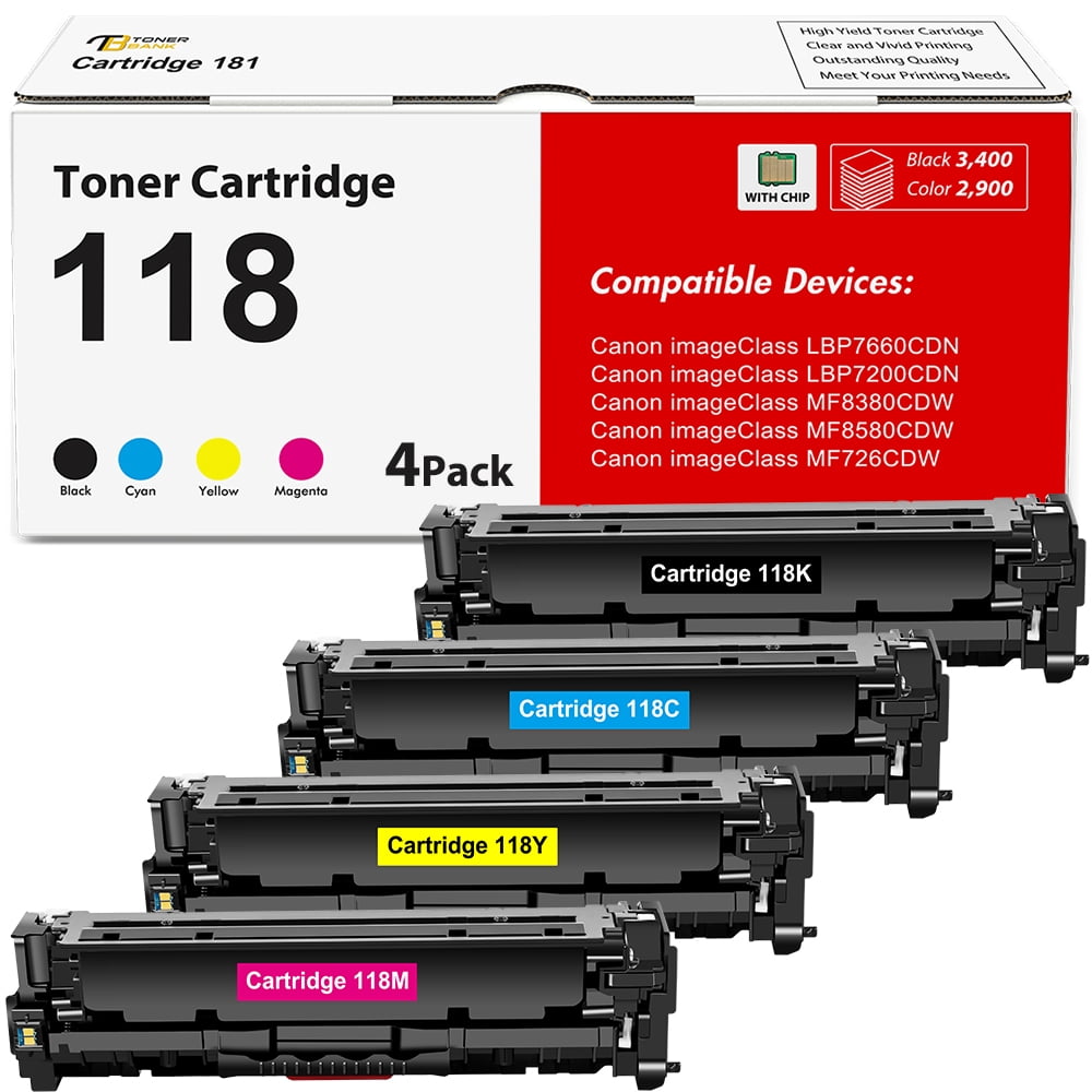 118 CRG-118 Toner Cartridge Compatible for Canon Cartridge 118 118K ...