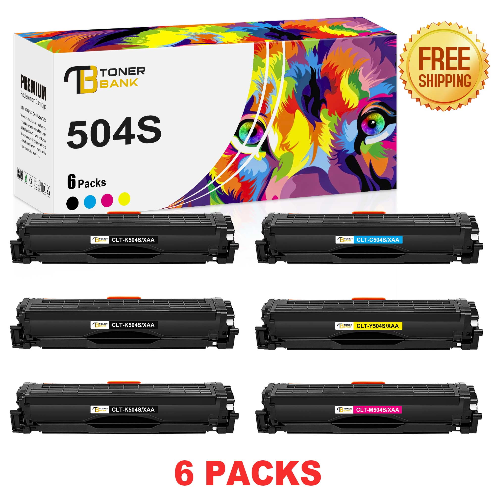 Toner Bank Compatible Toner Cartridge Replacement for Samsung 504S CLT-K504S/XAA CLT-C504S/XAA ...