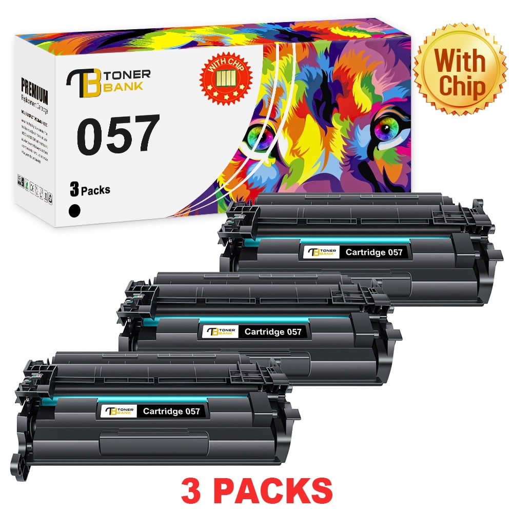 Toner Bank Compatible Toner Cartridge WITH CHIP for Canon 057 057H ...