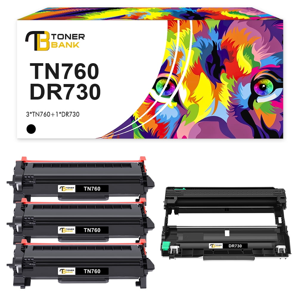 Toner Bank Compatible Printer Cartridge & Drum Unit for Brother TN760 ...