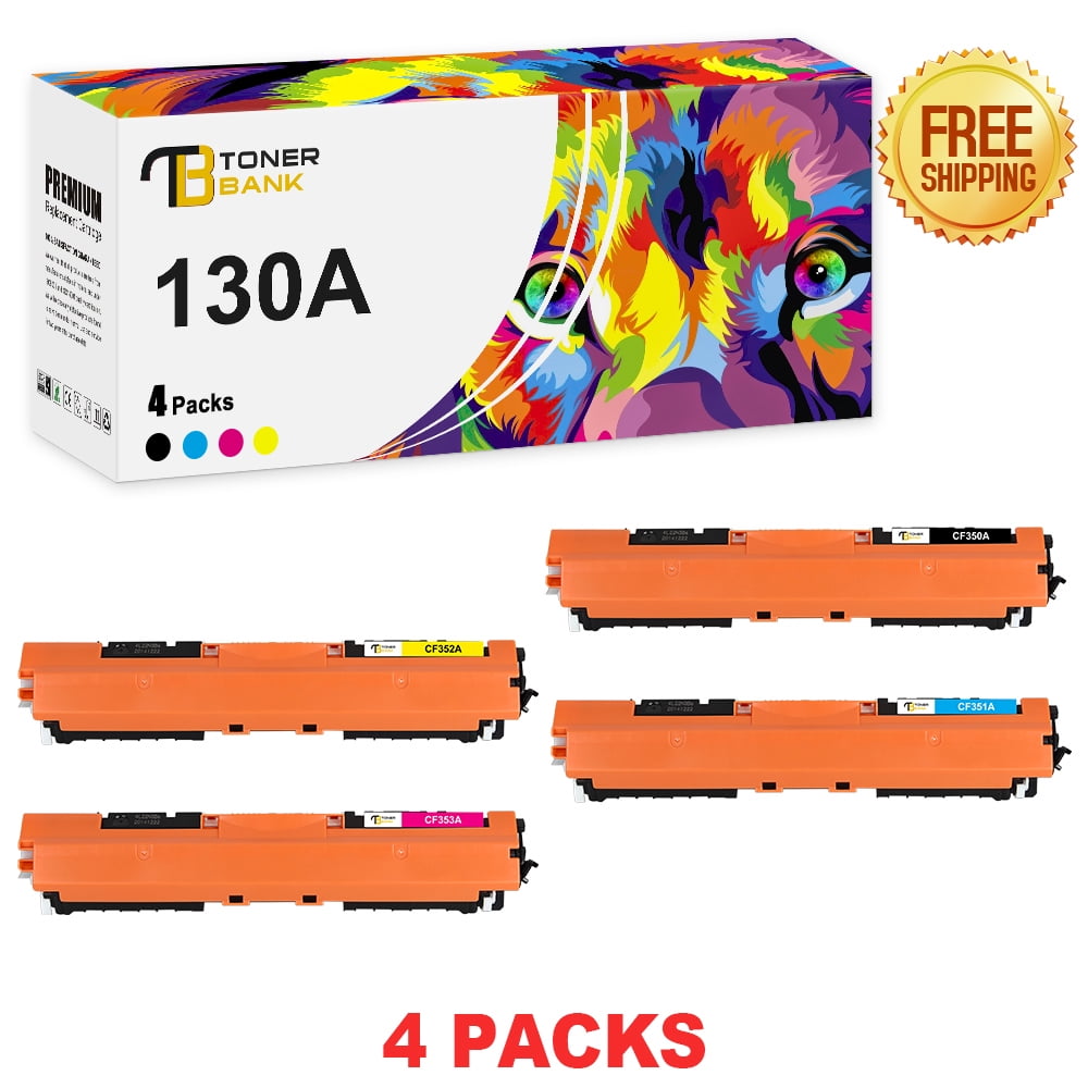130A Toner Cartridge 4 Pack Compatible for 130A Toner Cartridge CF350A ...