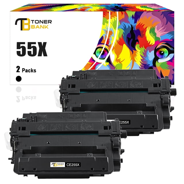 Toner Bank Compatible Toner Cartridge Replacement for HP 55X CE255X ...