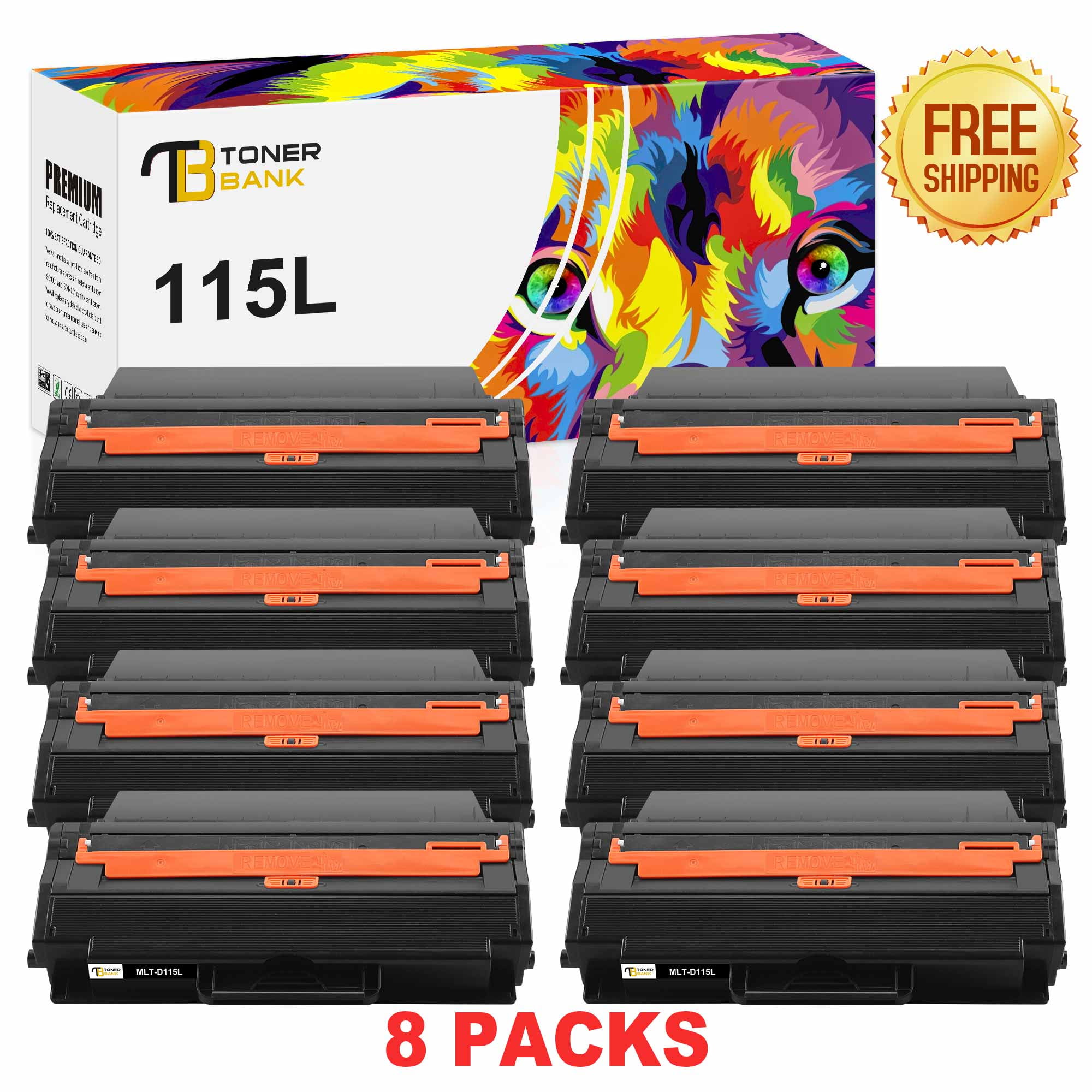Toner Bank 8-Pack Compatible Toner Cartridge Replacement for Samsung ...