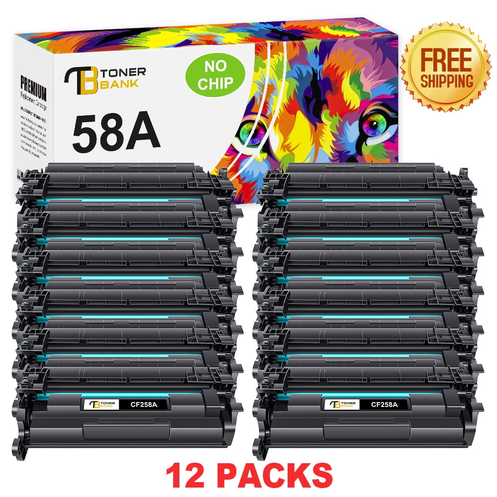 Toner Bank (NO-CHIP) Compatible Toner for HP CF258A 58A Pro M404dn ...