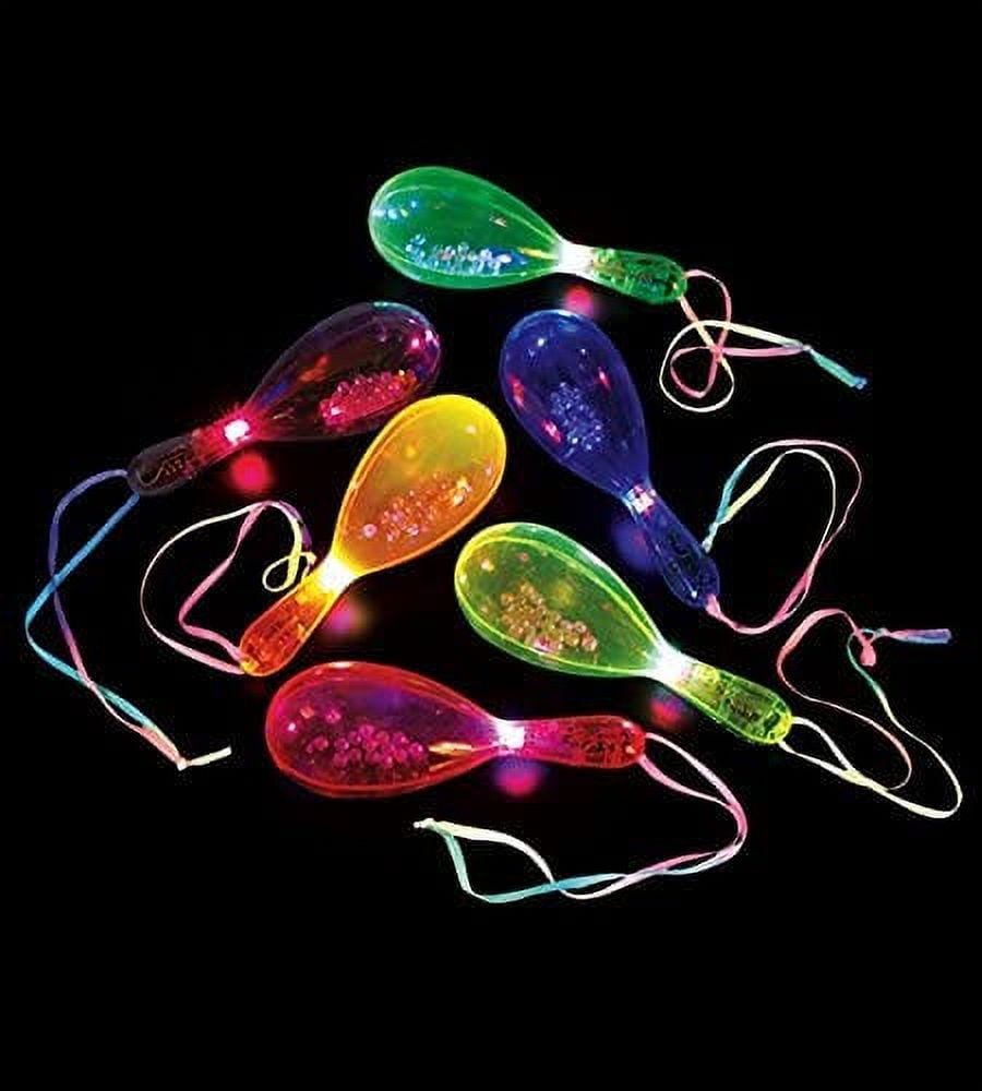 Toner Depot Flashing LED Blinking Musical Toy Maracas, Assorted, 24 ...