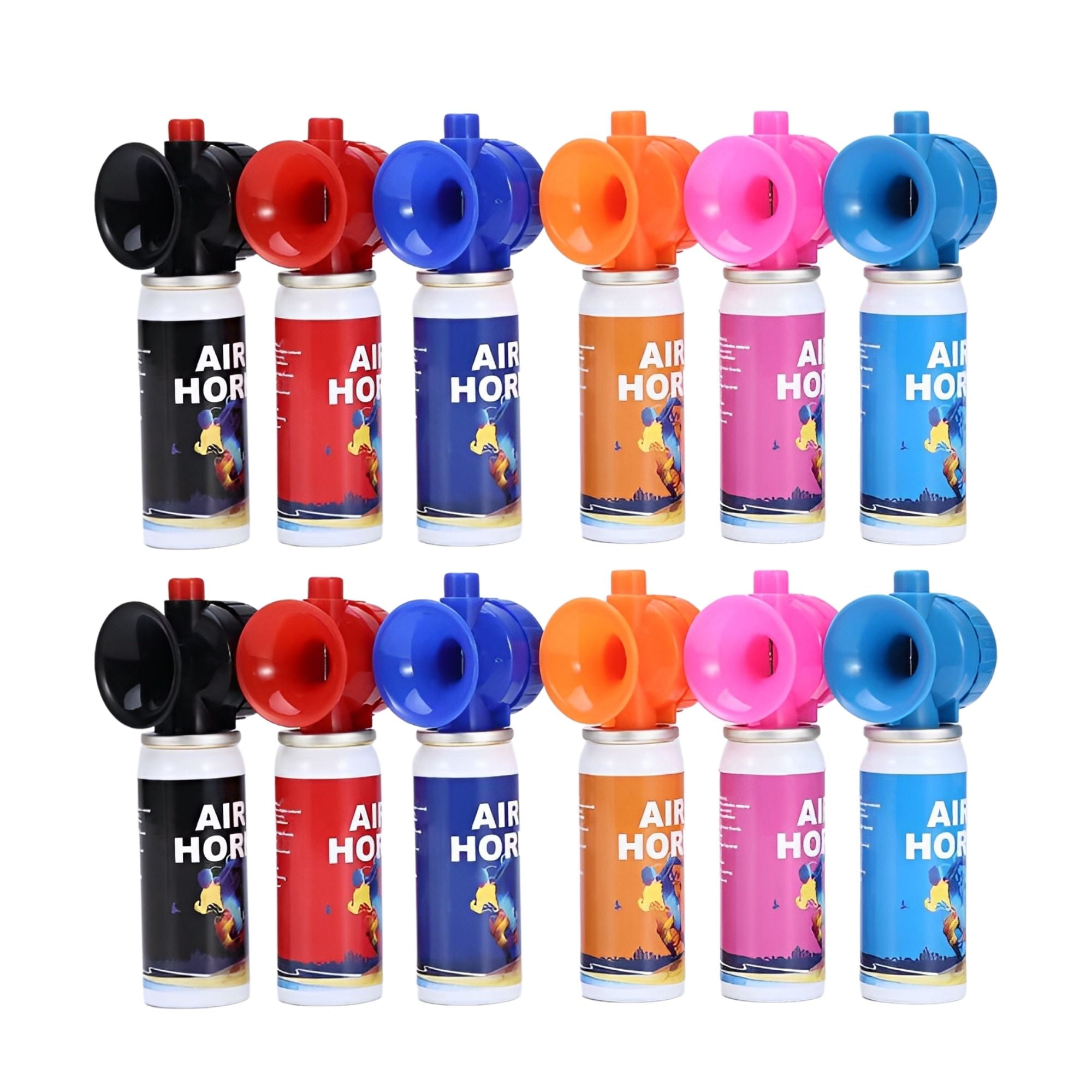 Toner Depot 12-Pack Handheld Air Horns, Small Noise Makers for Parties, Sports, Camping, Safety ...