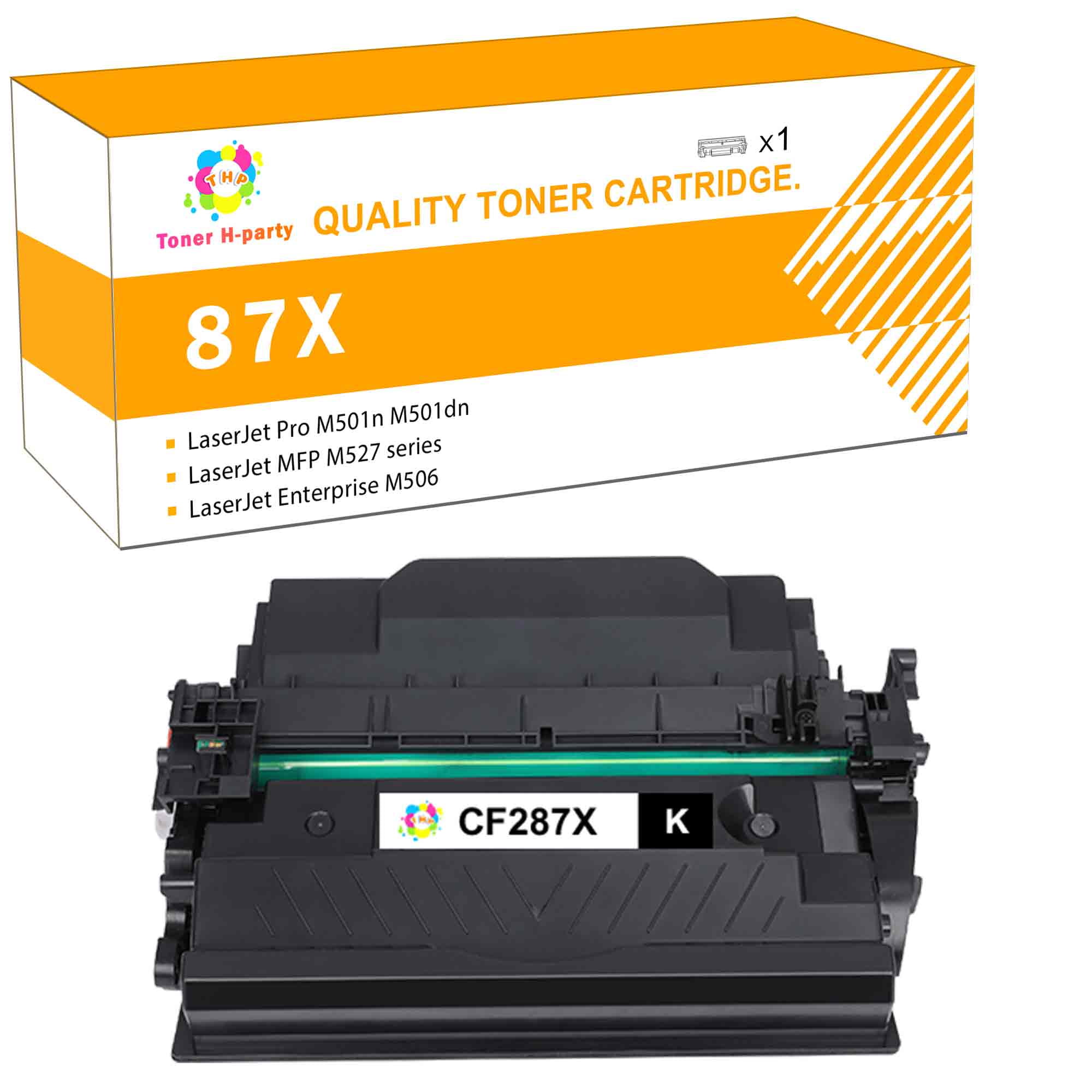 Toner H-Party 1-Pack Compatible Toner Cartridge for HP 87X CF287X 87A CF287A High Yield M506 ...