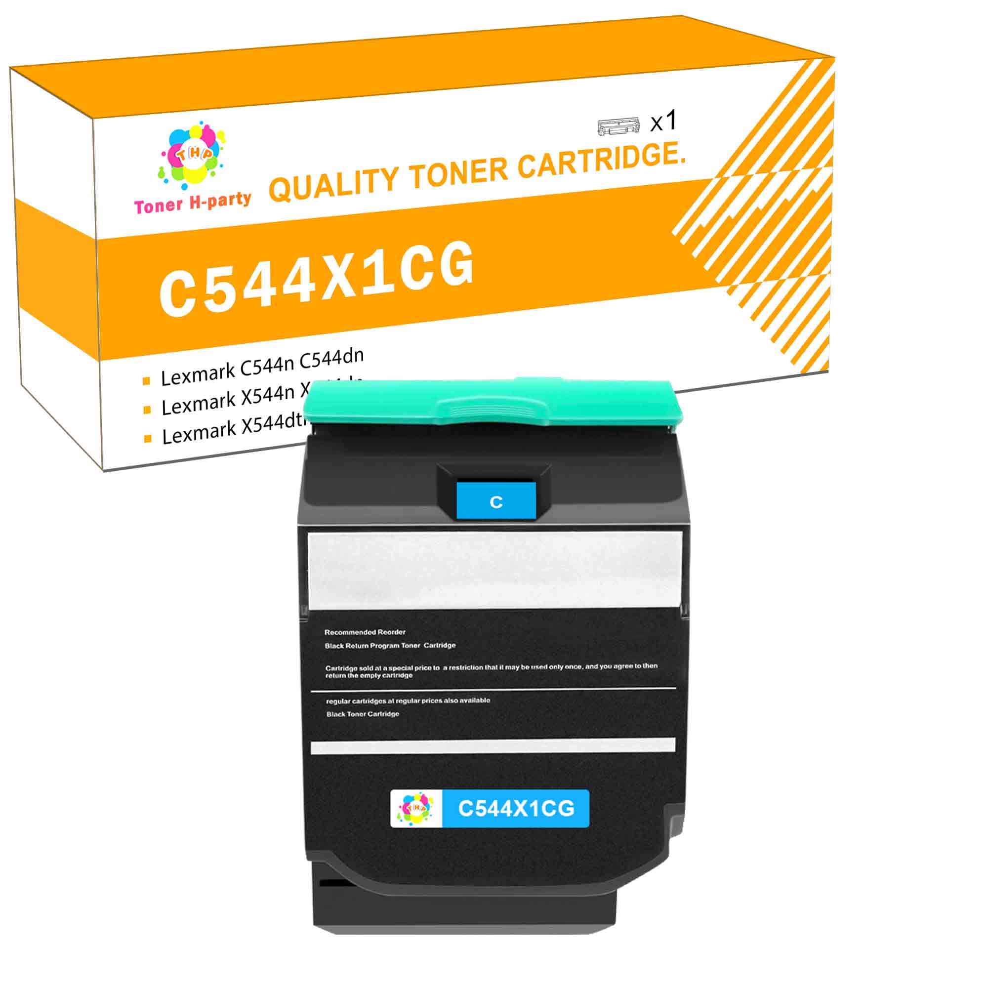 Toner H-Party 1-Pack Compatible Toner Cartridge for Lexmark C544X1CG ...