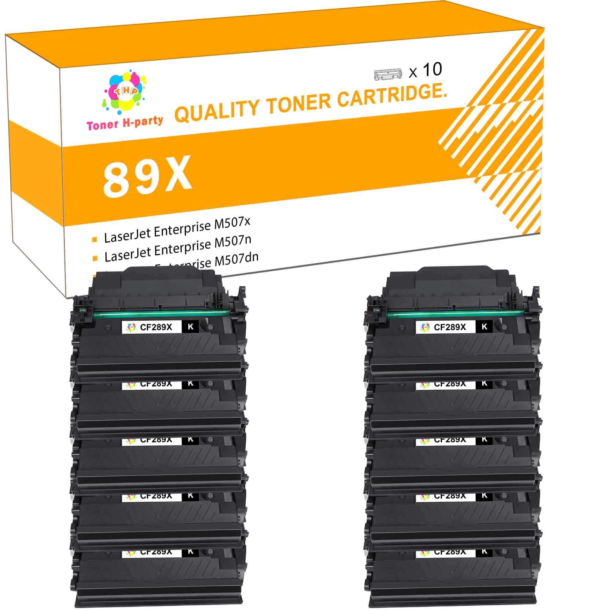 Toner H-Party 10-Pack Black Compatible Toner Cartridge for HP CF289X ...