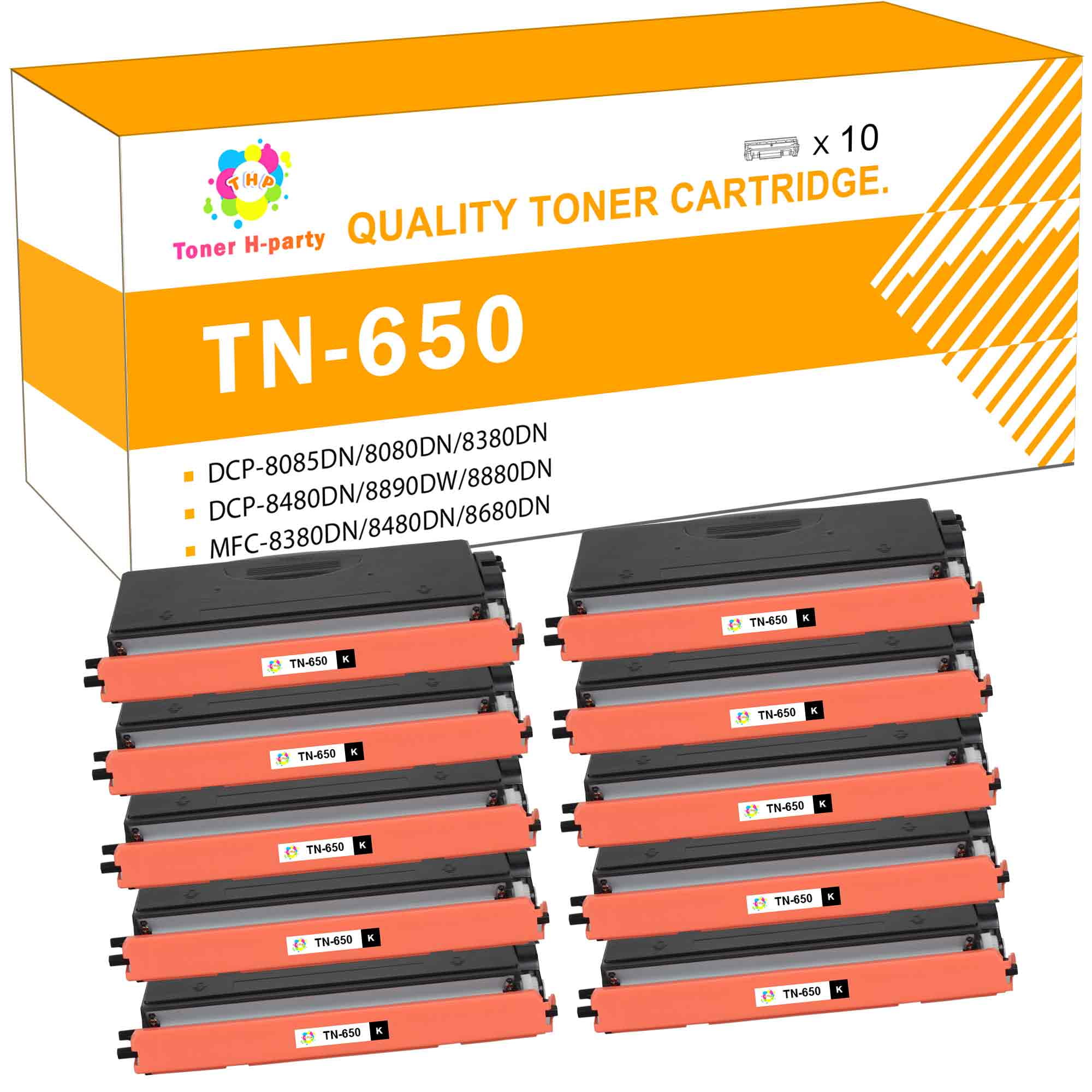 Toner H-Party 10-Pack Compatible Toner Cartridge for Brother TN-650 HL ...