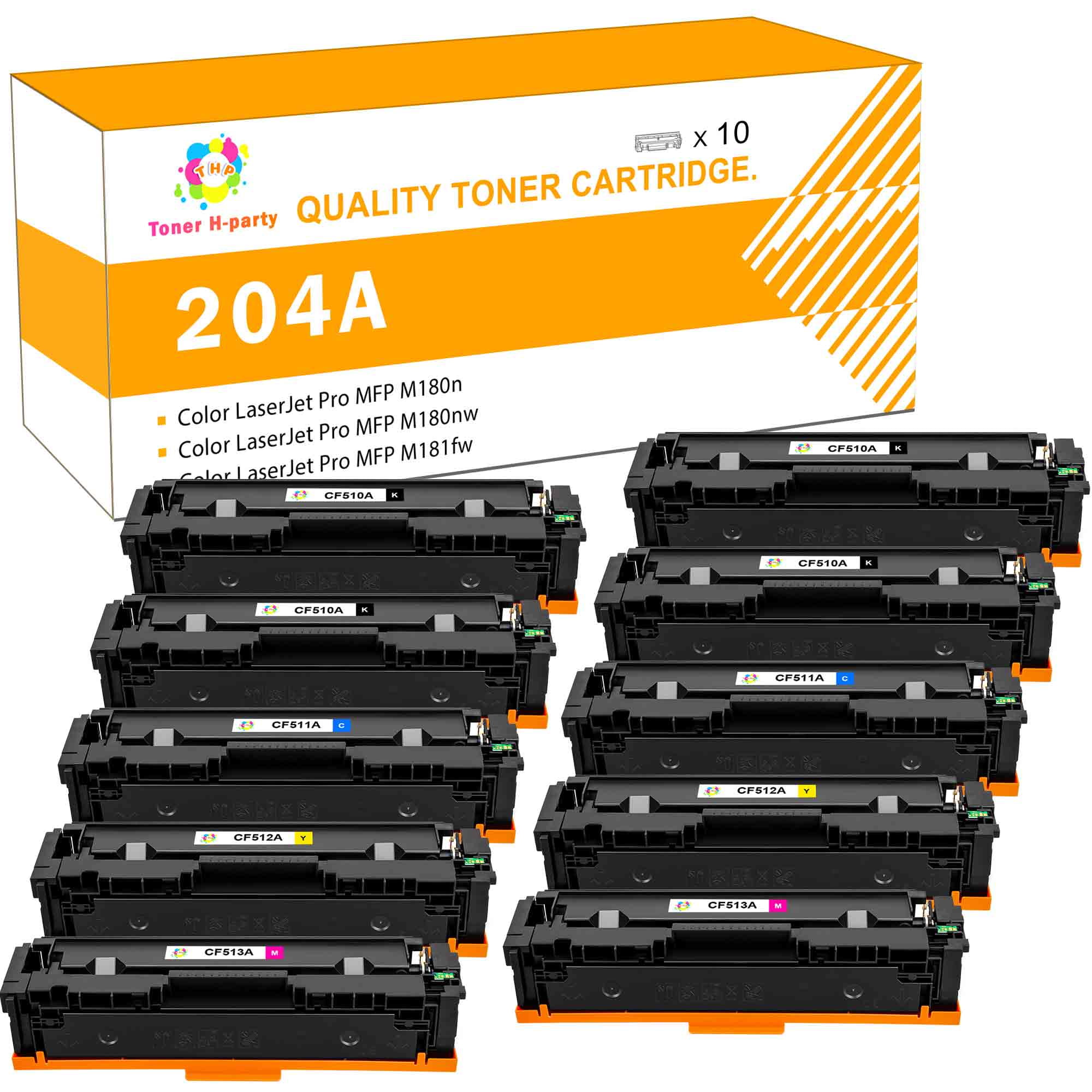 Toner H-Party 10-Pack Compatible Toner Cartridge for HP CF510A CF511A ...