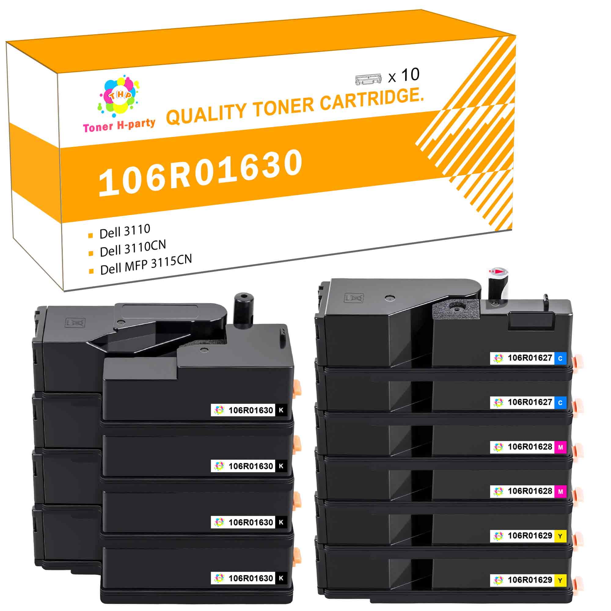 Toner H-Party 10-Pack Compatible Toner Cartridge for Xerox 106R01630 ...