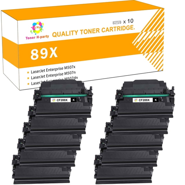 Toner H-Party 10-Pack Without Chip Compatible Toner for HP CF289X 89X ...