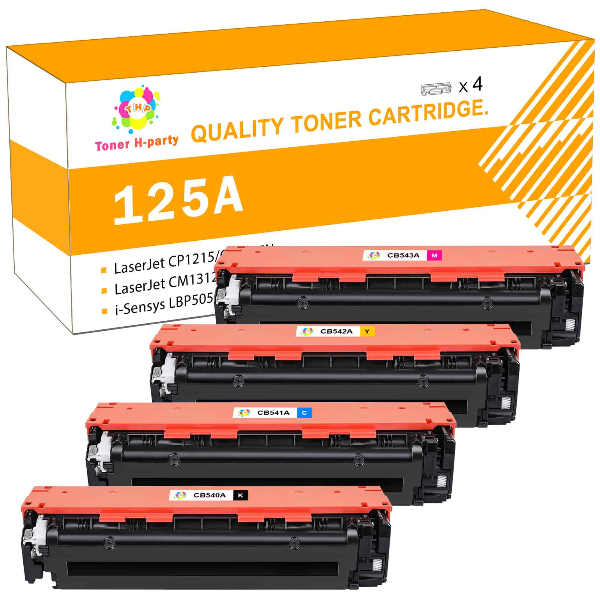 125A Toner Cartridge Compatible for HP 125A CB540A CB541A CB542A CB543A ...
