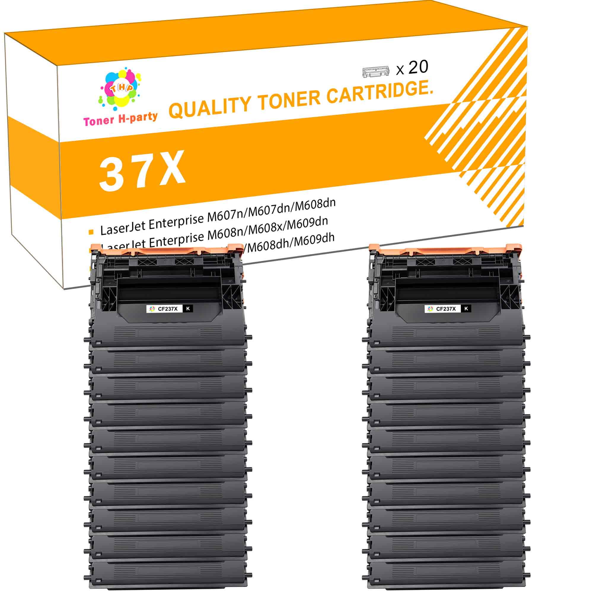 Toner H-Party 20-Pack Compatible Toner Cartridge for HP 37A CF237X Work ...