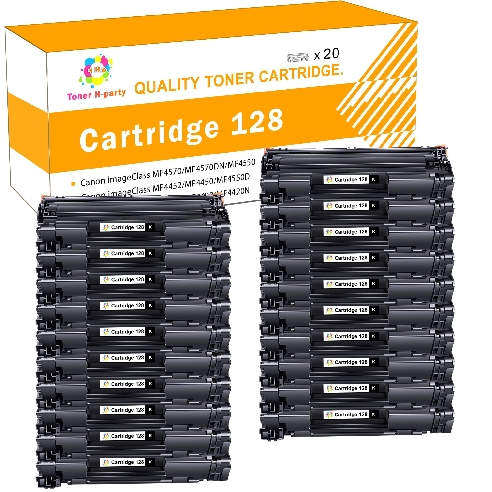 Toner H-Party 20-Pack Compatible Toner Cartridge for Canon 128 ...